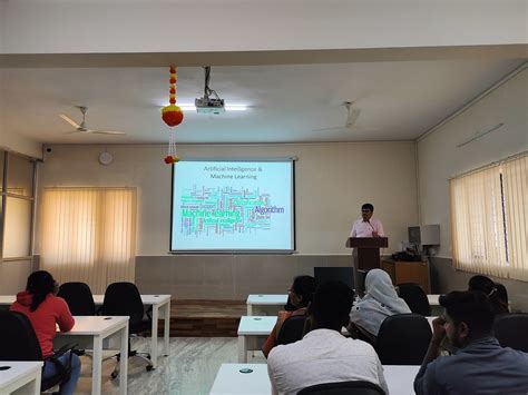 Cse Department Guest Lecture On Artificial Intelligence And Machine Learning Ai Andml Shridevi