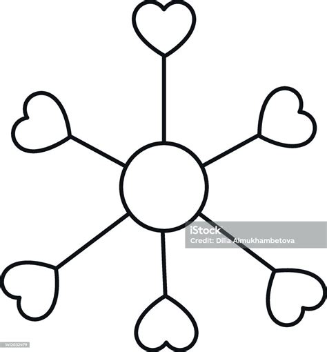 로맨스와 사랑 개념 평면 스타일로 그려진 윤곽선 기호 가장자리에 하트가있는 막대기로 둘러싸인 원의 선 아이콘 개념에 대한 스톡 벡터 아트 및 기타 이미지 Istock