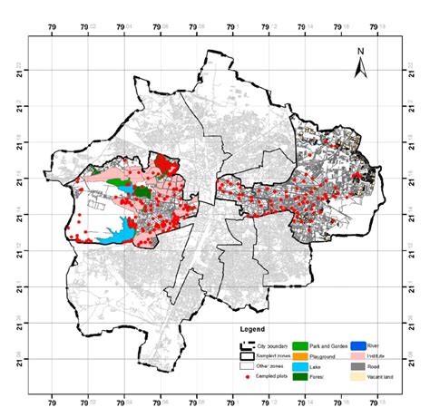 Urban Green Spaces Ugs Map Showing Different Classes And Sampled Plots Download Scientific