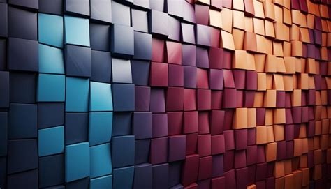 Premium Ai Image Vibrant Colors Illuminate Futuristic Building Exterior With Geometric Glass