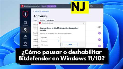 ¿cómo Pausar O Deshabilitar Bitdefender En Windows 11 10