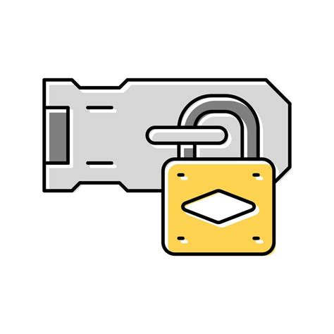 Door Padlock Color Icon Vector Illustration 19000912 Vector Art At Vecteezy