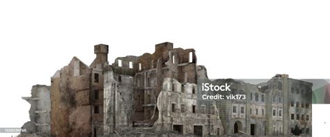 흰색 3d 일러스트에 고립 된 파괴 된 도시 건물 0명에 대한 스톡 사진 및 기타 이미지 0명 3차원 형태 거친 Istock
