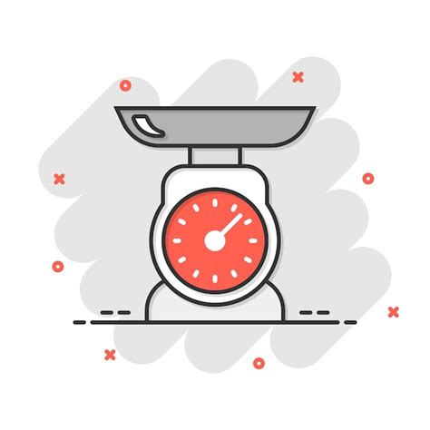 Premium Vector Weight Scale Icon In Comic Style Mass Measurement