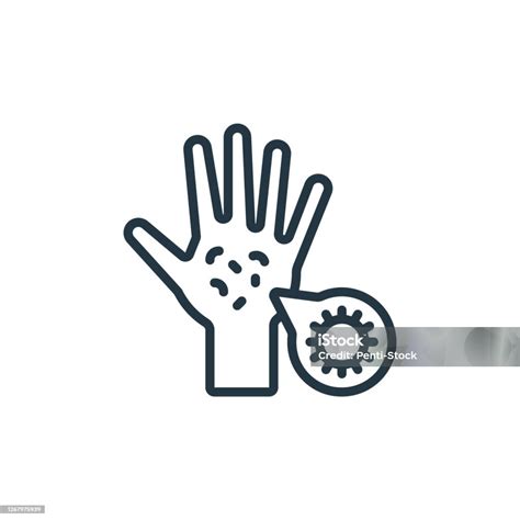 흰색 배경에서 격리된 세균 벡터 아이콘입니다 개요 웹 사이트 디자인 및 모바일 응용 프로그램 개발을위한 얇은 라인 세균 아이콘