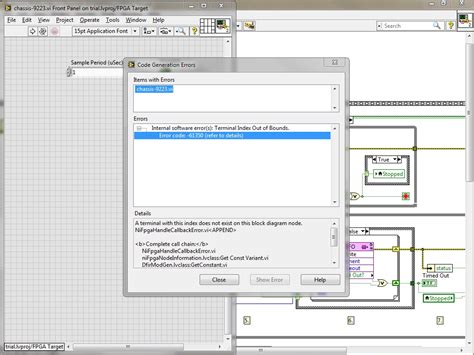 Solved Why Do I Receive Internal Software Error S Terminal Index Out