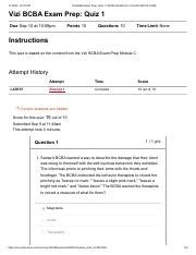 Vizi BCBA Exam Prep Quiz 1 Overview Course Hero