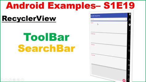 Android S1e19 Recyclerview Toolbar Searchfilter Youtube