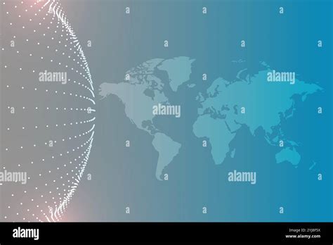 World Map With Circular Particles Background Stock Vector Image And Art Alamy