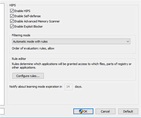 May I Know Why Is Hips Disabled In Windows 10 ESET Internet Security ESET Smart Security