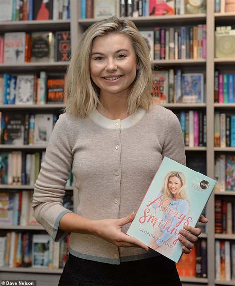 Georgia Toffolo Nails Autumnal Chic In Cute Cardigan At Book Signing In