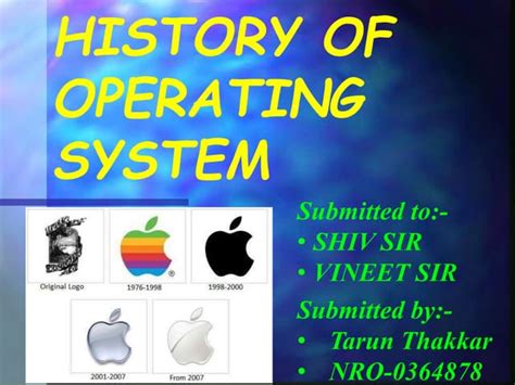 History Of Operating System Pptx