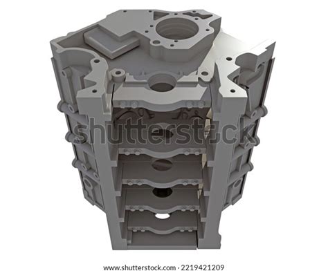 V8 Engine Block 3d Rendering On Stock Illustration 2219421209