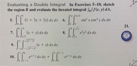 solved evaluating a double integral in exercises 5 10