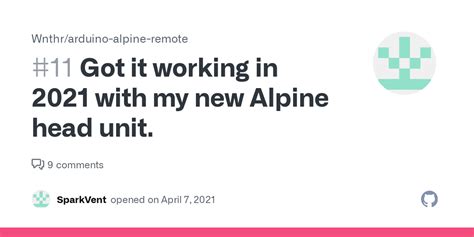 Got It Working In 2021 With My New Alpine Head Unit · Issue 11