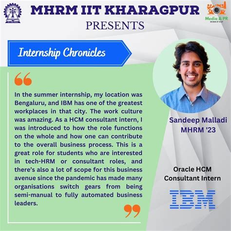 Mhrm Iit Kharagpur On Linkedin Summerinternship Ibm Iitkharagpur Mhrm Hrintern Management