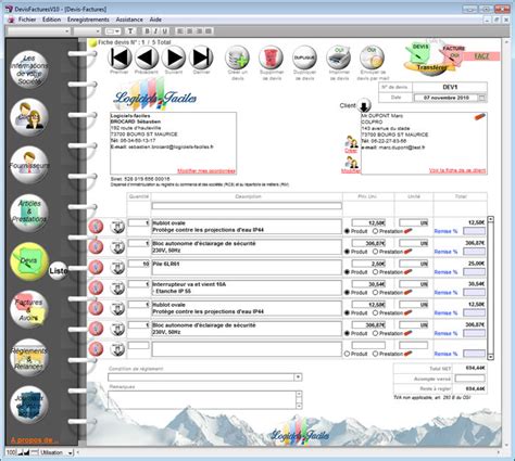 Aide Logiciel De Facturation Devis Factures Devis Page1