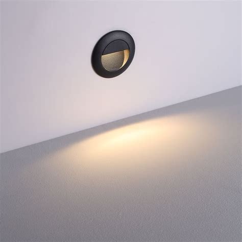 Black Exterior Wall Light Recessed Led Step Light Outdoor Etsy Hong Kong