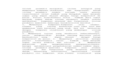 Komponen Struktural Yang Membentuk Sistem Produksi Id