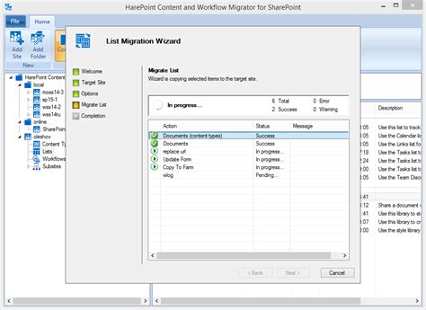 Harepoint Content And Workflow Migrator For Sharepoint Screenshots