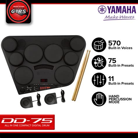 Yamaha Dd75 8 Pad Digital Portable Drum Set Lazada Ph