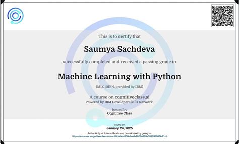 Saumya Sachdeva On Linkedin Machinelearning Pythonprogramming Ibmcertification Ai Datascience