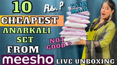 Meesho Huge Sasta Anarkali Set Haul Omg 😱 Isse Acha Kbhi Nhi Mila