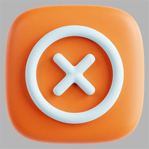 Premium Photo 3d Cancel Button