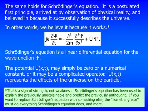 Ppt The Wave Equation Schrödingers Equation Linearity And