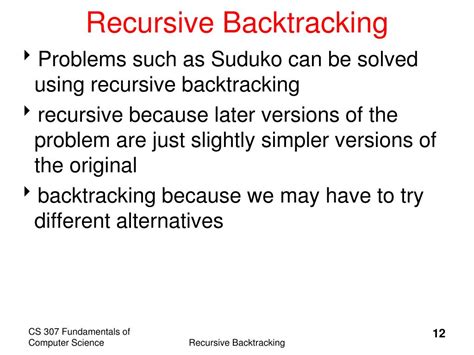 Ppt Topic 10 Recursive Backtracking Powerpoint Presentation Free