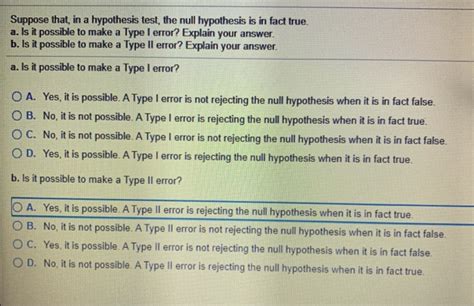 solved suppose that in a hypothesis test the null
