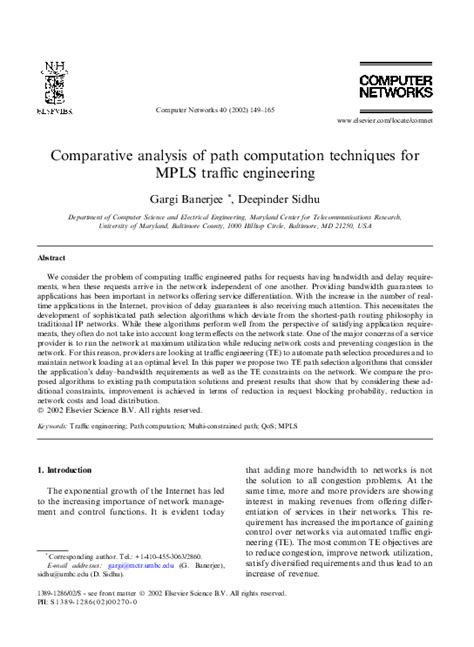Pdf Mpls Traffic Engineering