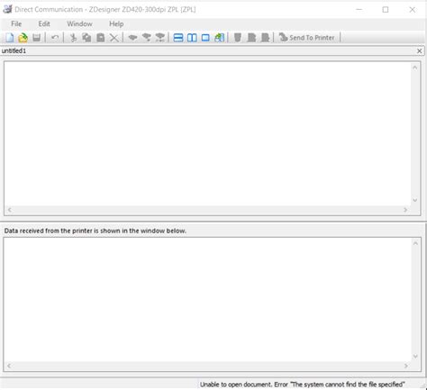 printers sending commands using zebra setup utilities