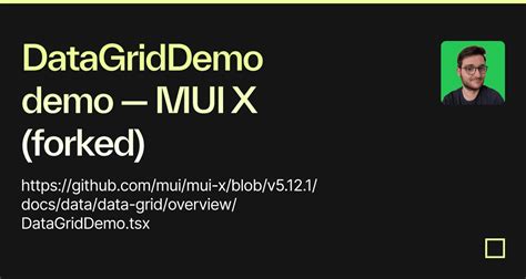 Datagriddemo Demo — Mui X Forked Codesandbox