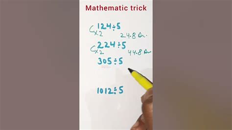 Mathematics Trick Youtube
