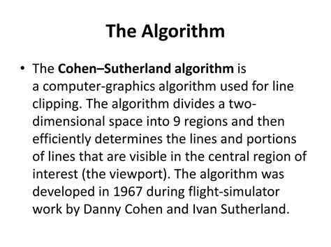 Cohen Sutherland Line Clipping Pptx