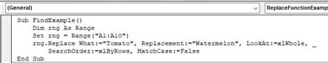 vba find and replace in excel syntax examples how to use