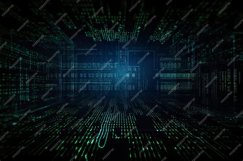 Premium Photo Abstract Binary Code Technology Background Generative Ai