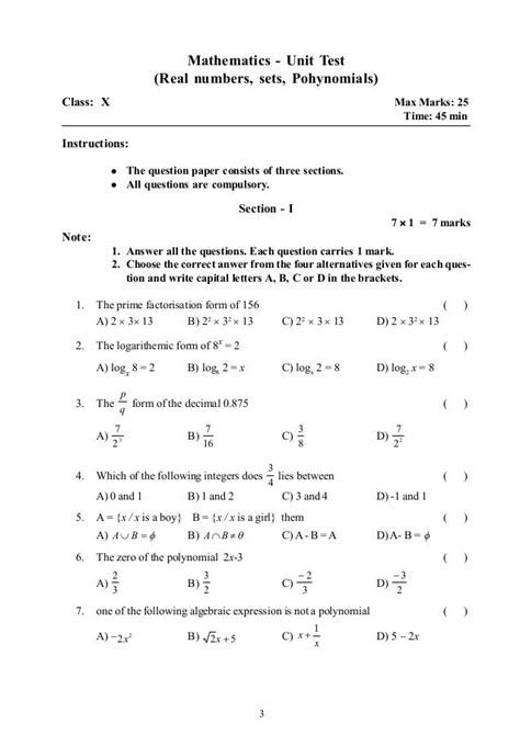 Maths Grade 10 Past Papers