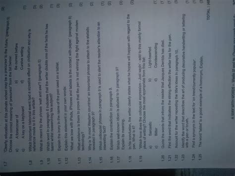 17 Choose The Correct Meaning Of Precursor Studyx