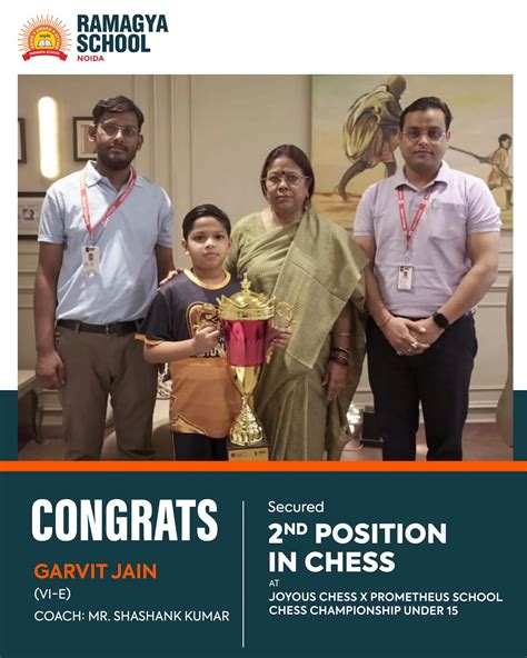 Garvit Jain Secures 2nd Position At Joyous Chess X Prometheus