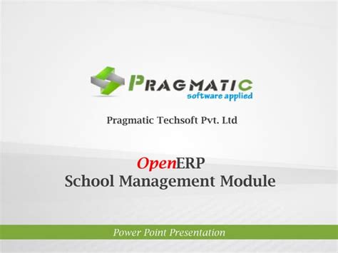 Odoo Openerp 7 School Management Ppt