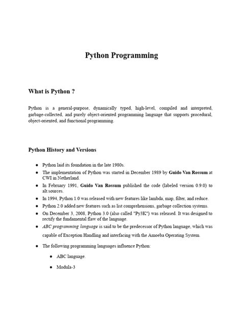Unit 1 Pythonintroduction Pdf Python Programming Language