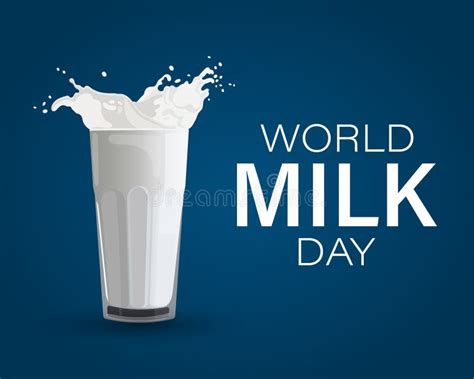 World Milk Day Banner Glass With Milk Splash And Text Poster