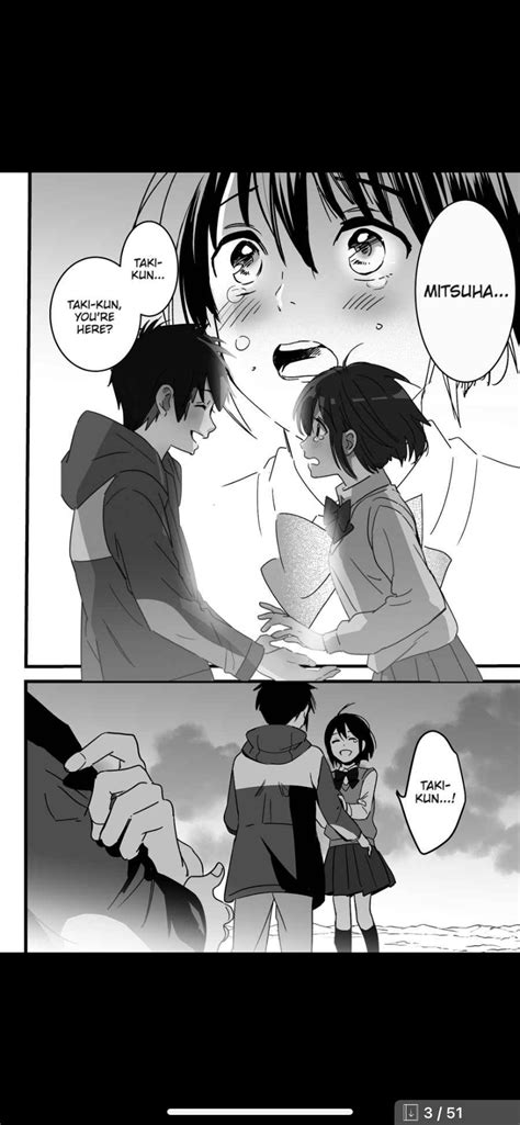 Taki And Mitsuha Finally Meet Each Other For The First Time Anime Manga Art