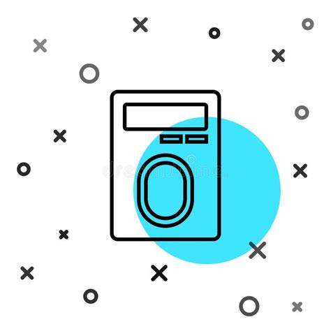 Black Line Human Hand Scanning With Finger Scan On Access Control Machine Icon Isolated On White