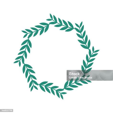 흰색 배경에 녹색 가지에서 여름 프레임입니다 녹색 잎과 라운드 프레임입니다 벡터 그림입니다 청첩장 인사말 카드의 디자인 그림 0명에 대한 스톡 벡터 아트 및 기타 이미지