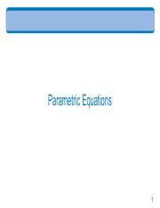Parametric Equations Summary Pdf Parametric Equations 1 Curves Defined By Parametric Equations