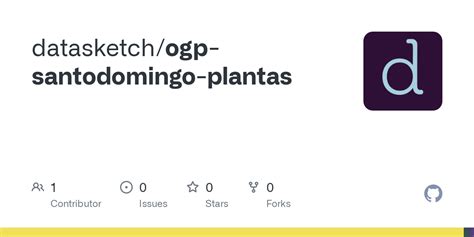 GitHub Datasketch Ogp Santodomingo Plantas