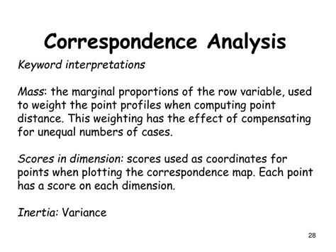 ppt correspondence analysis powerpoint presentation free download